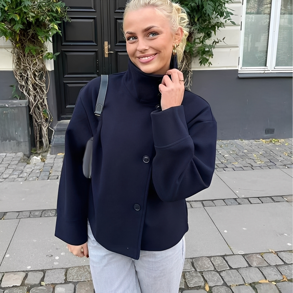 Barby - Vestă elegantă cu guler ridicat pentru femei – Lucano.ro