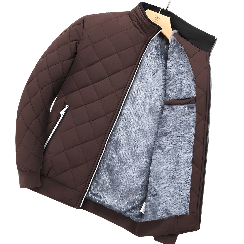 Willard - Geacă groasă matlasată cu căptușeală de polar pentru bărbați ...